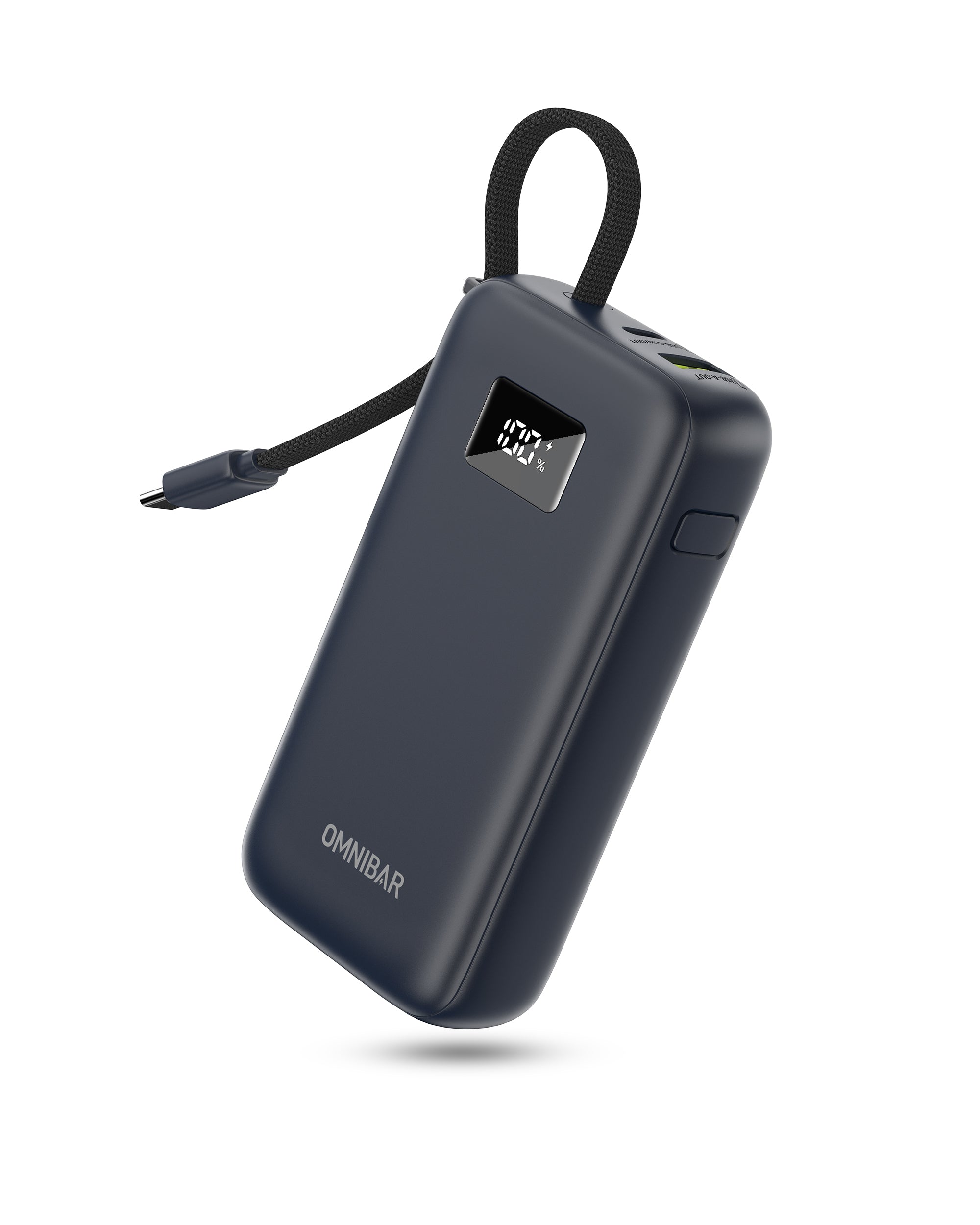 Omnibar 10,000mAh Cable-Connect Power Bank, PD30W, Cosmic Black – OMNIBAR